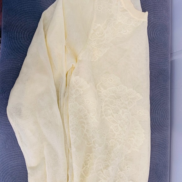 Sandro | Tops | Sandro Yellow Sheer Sweater | Poshmark